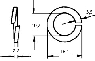 M10 sprengskive | Skrufast med rustfritt
